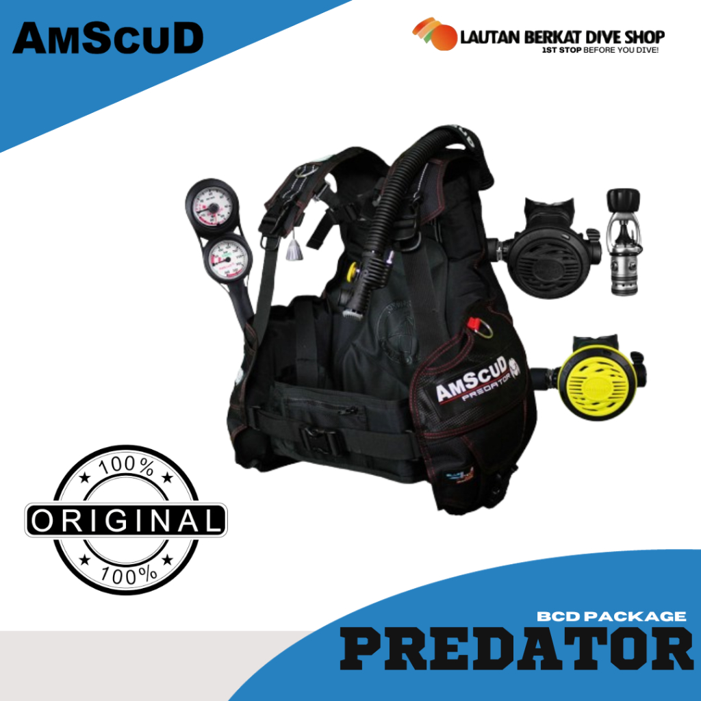 Jual PAKET SCUBA AMSCUD PREDATOR - BCD + REGULATOR SET | Shopee Indonesia