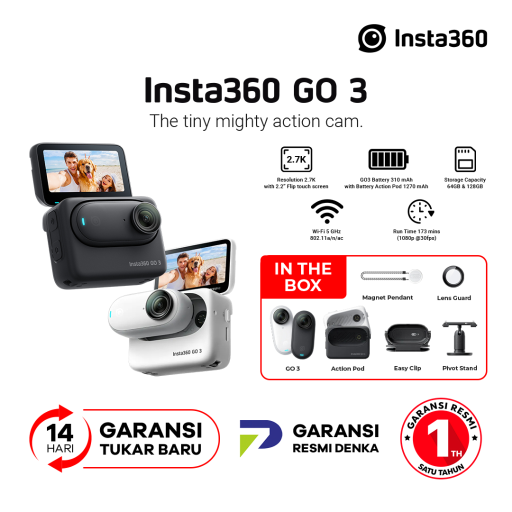 Jual Insta360 GO 3 Action Cam Camera Insta 360 GO3 With Action Pod ...