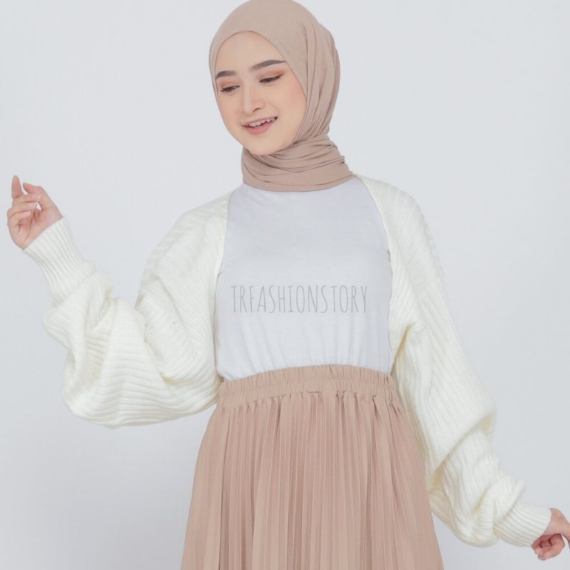 Jual Liam Bolero Oversize Crop Half Cardigan Rajut Outer Knit | Shopee Indonesia