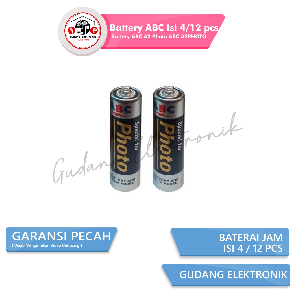 Jual Battery ABC A2 Photo jam ABC A2PHOTO | Shopee Indonesia