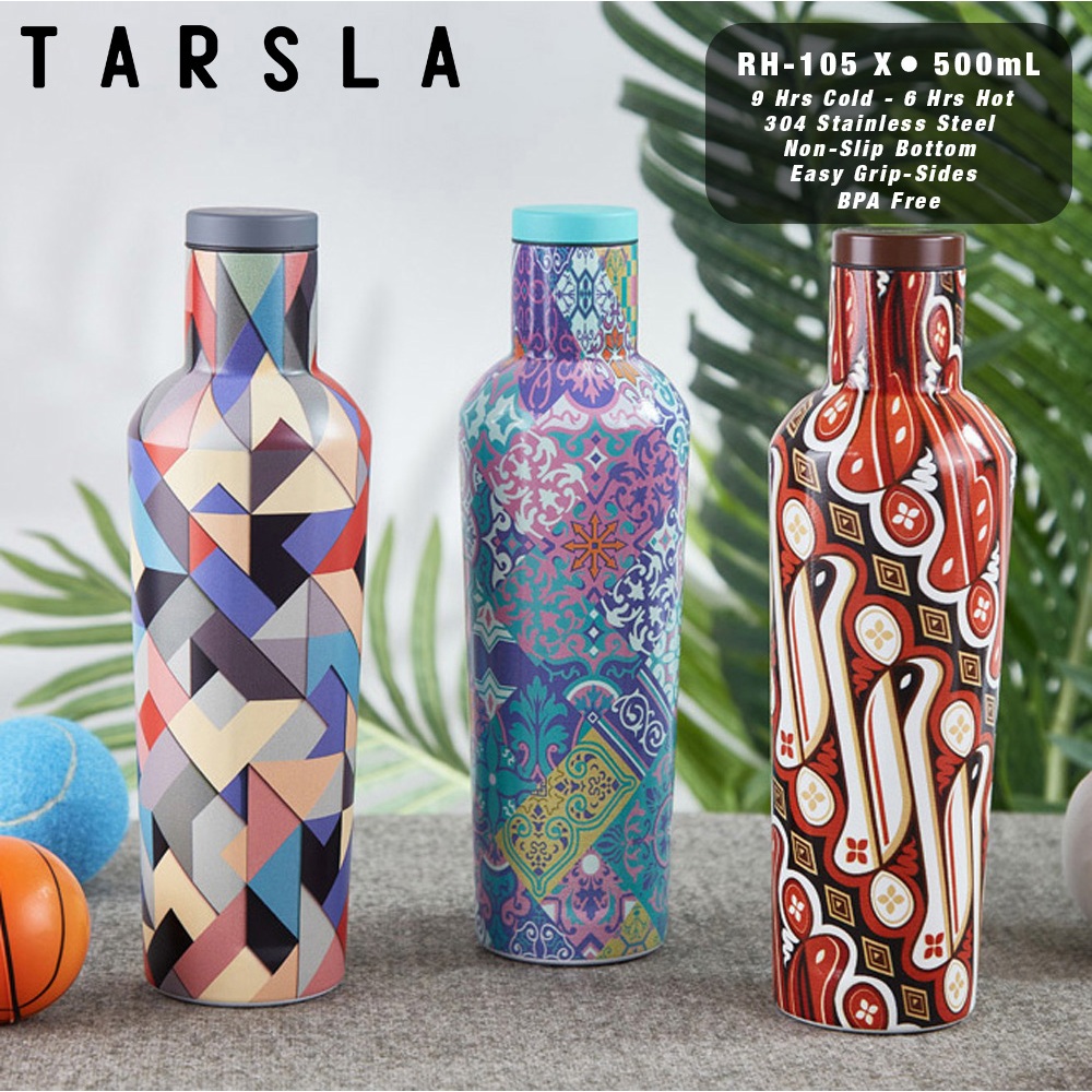 Jual Tarsla Grosir Botol Termos bermotif RH-105X tahan panas & dingin ...