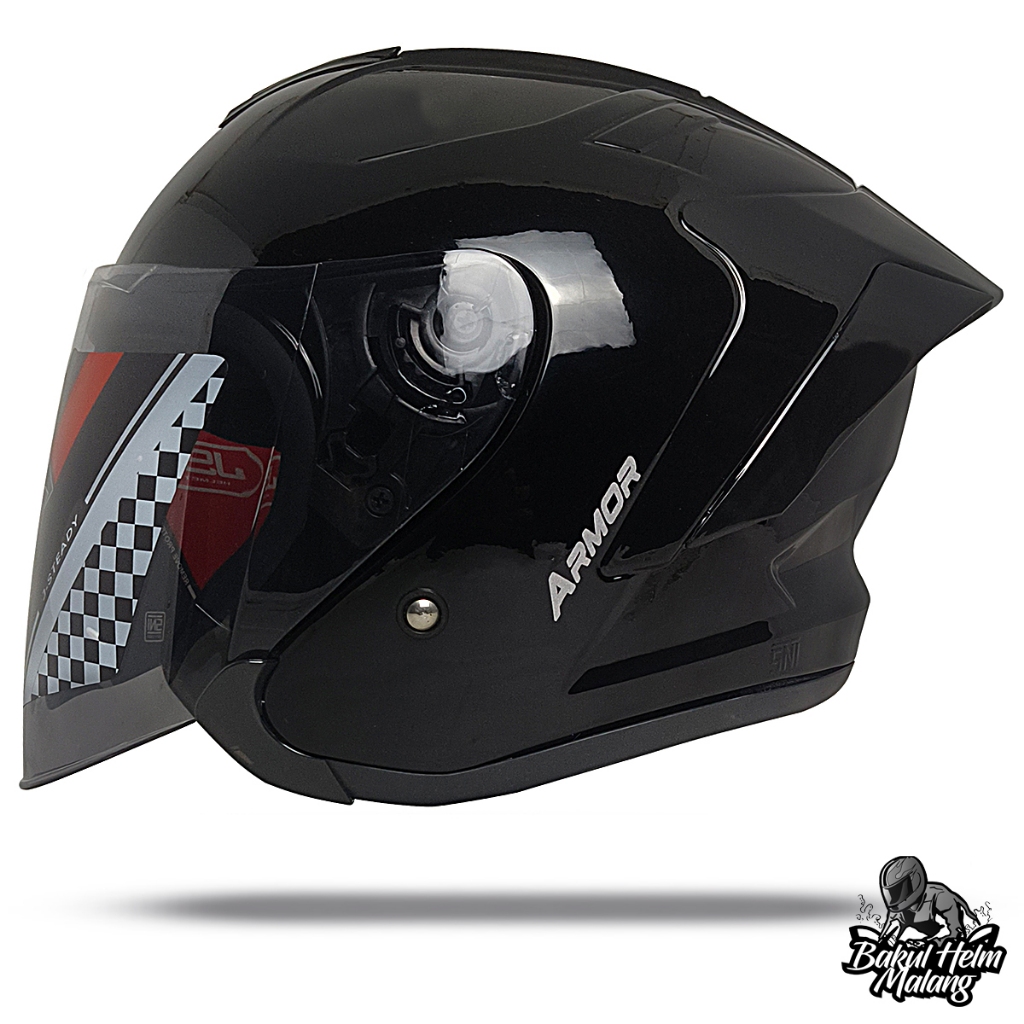 Jual Helm JS ARMOR Half Face HITAM Pria dan Wanita Dewasa Original SNI ...