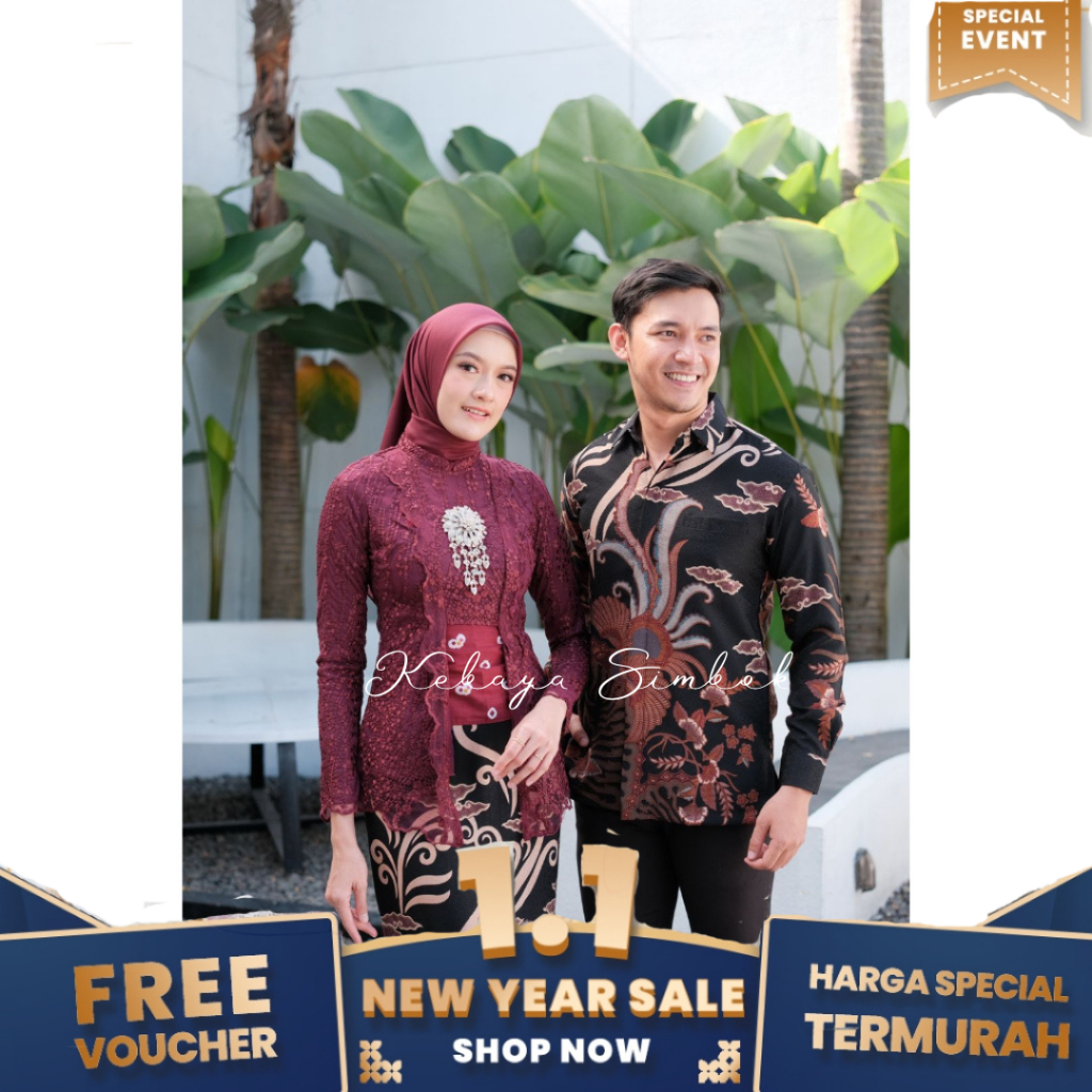 Jual [Naisha Kebaya] - Kebaya Couple Kebaya Kutubaru Kebaya Wisuda ...