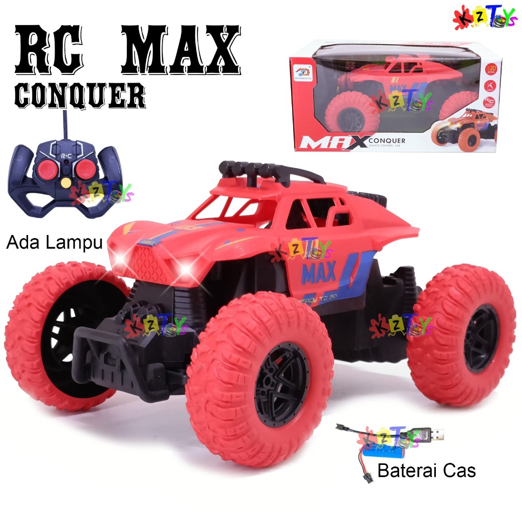 Jual REMOTE CONTROL JEEP CLIMBING MAX CONQUER RC ROCK CRAWLER LAMPU ...