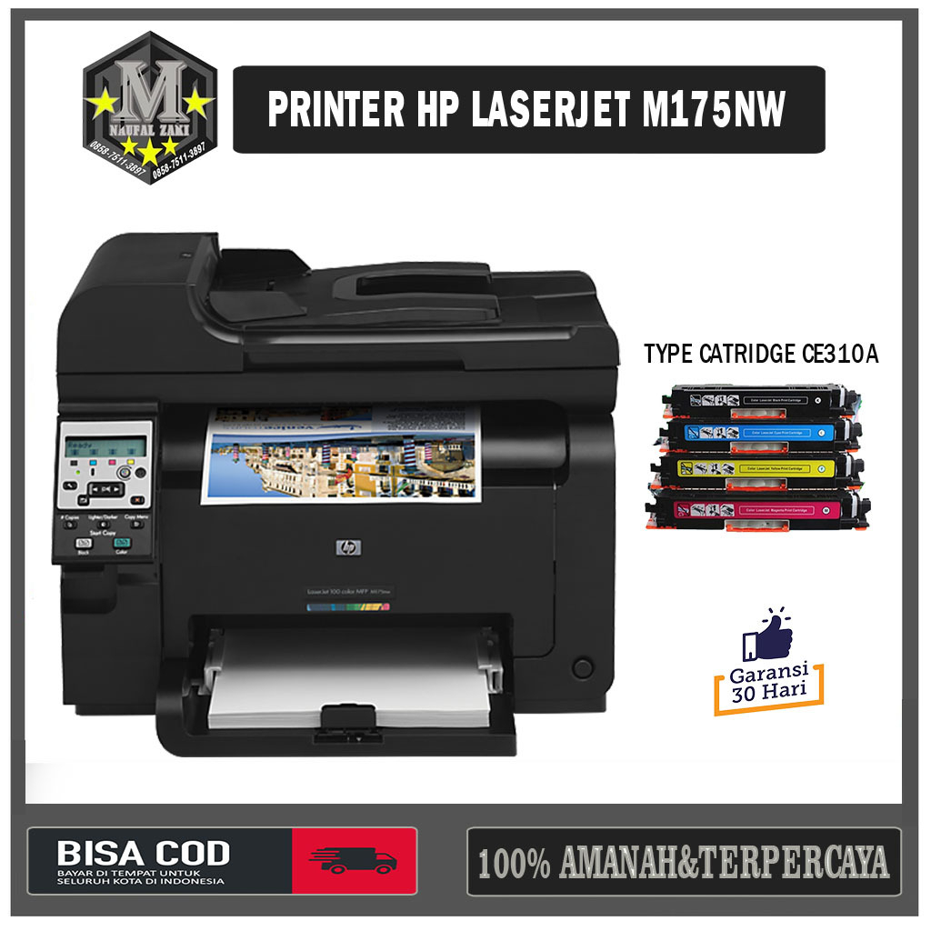 Jual Printer HP Laserjet Pro 100 M175nw MFP Color Sudah Wifi | Shopee ...
