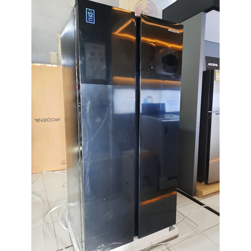Jual Kulkas 2 pintu side by side MODENA RF 4670 SABK 467 L | Shopee ...