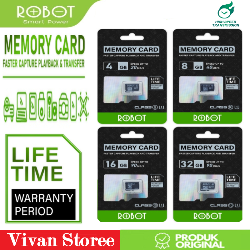 Jual ROBOT Memory Card / Kartu Memori HP / Micro SD (4GB / 8GB / 16GB ...