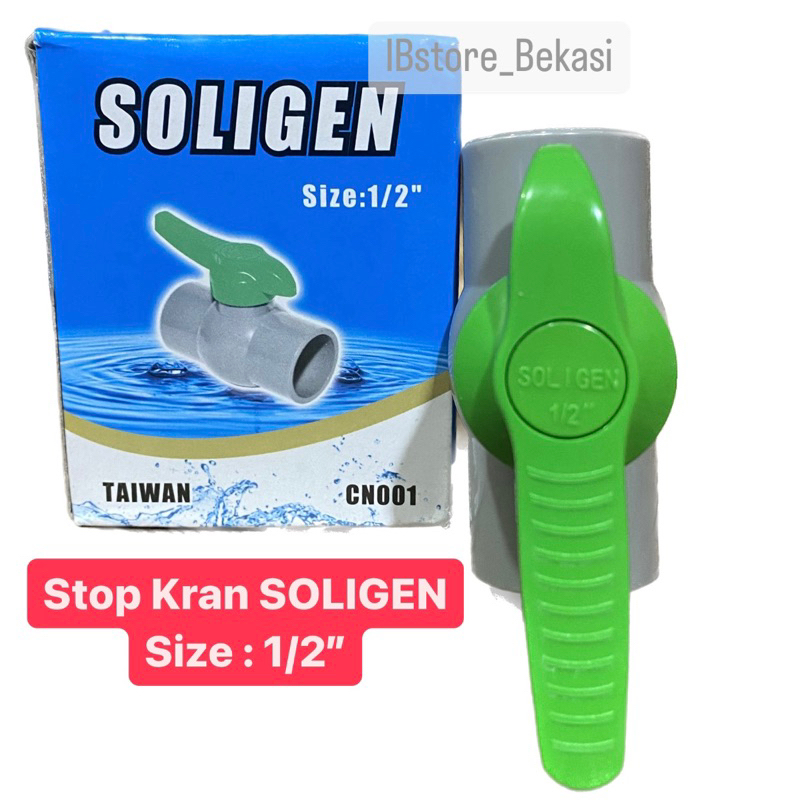 Jual Ball Valve BallValve PVC / Stop Kran PVC SOLIGEN CN001 1/2 ...