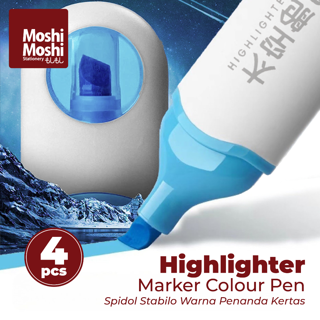 Jual 4 PCS Highlighter Pen Marker Color Pena Spidol Stabilo Penanda ...
