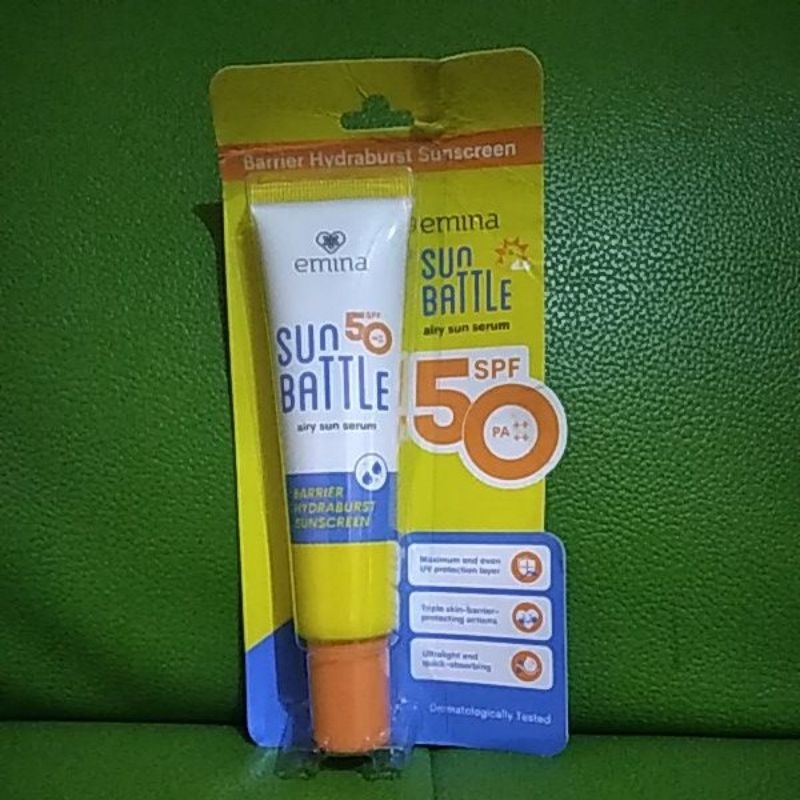 Jual Emina sun battle spf 50 PA++++ barrier hydraburst sunscreen 30ml | Shopee Indonesia
