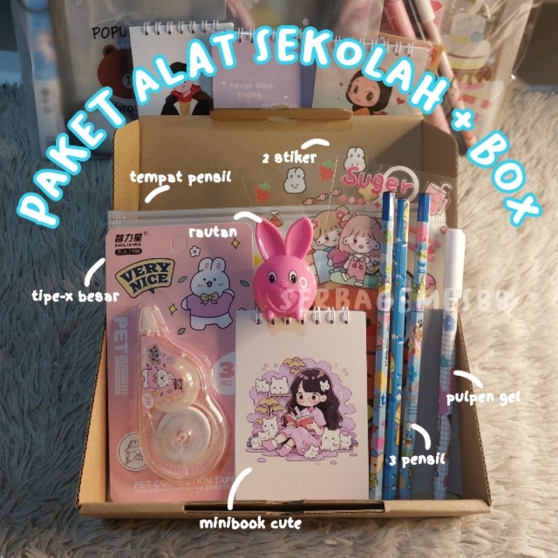 Jual serbagemes88 - PAKET BOX 10 in 1 ALAT TULIS LENGKAP / STATIONERY ...