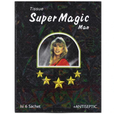 Jual TISSUE SUPER MAGIC MAN HITAM 6 SACHET | Shopee Indonesia