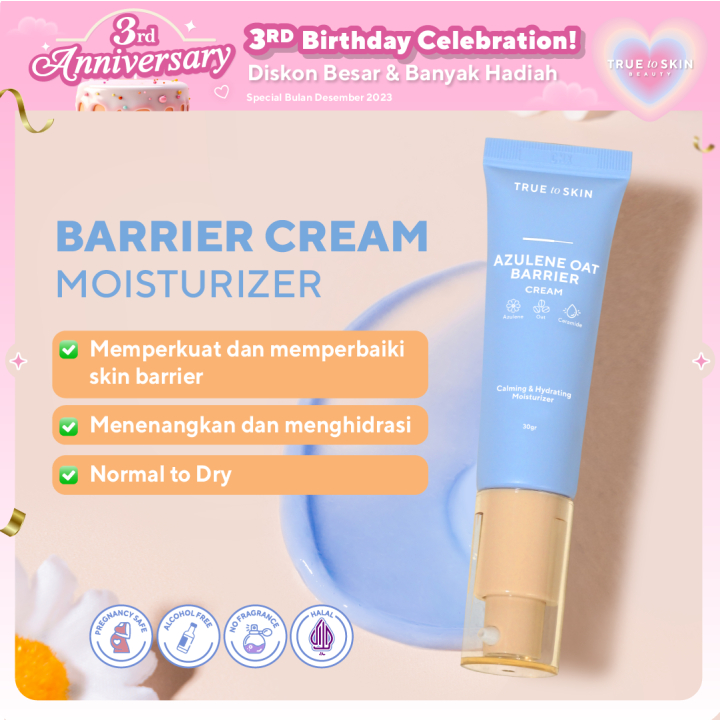 Jual True to Skin - Azulene Oat Barrier Moisturizer Cream (Pelembab ...