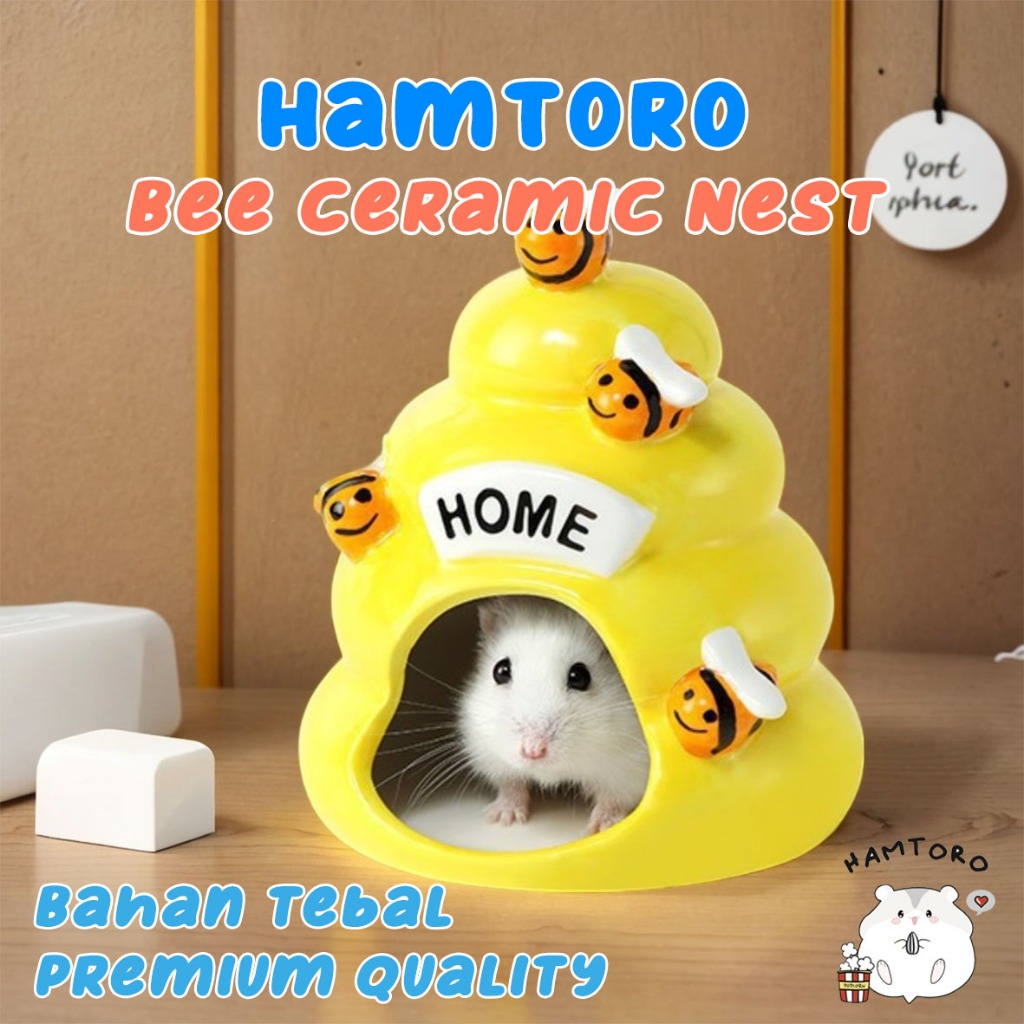 Jual Hamtoro PREMIUM Bee Ceramic Nest Mainan Rumah Hamster | Shopee ...