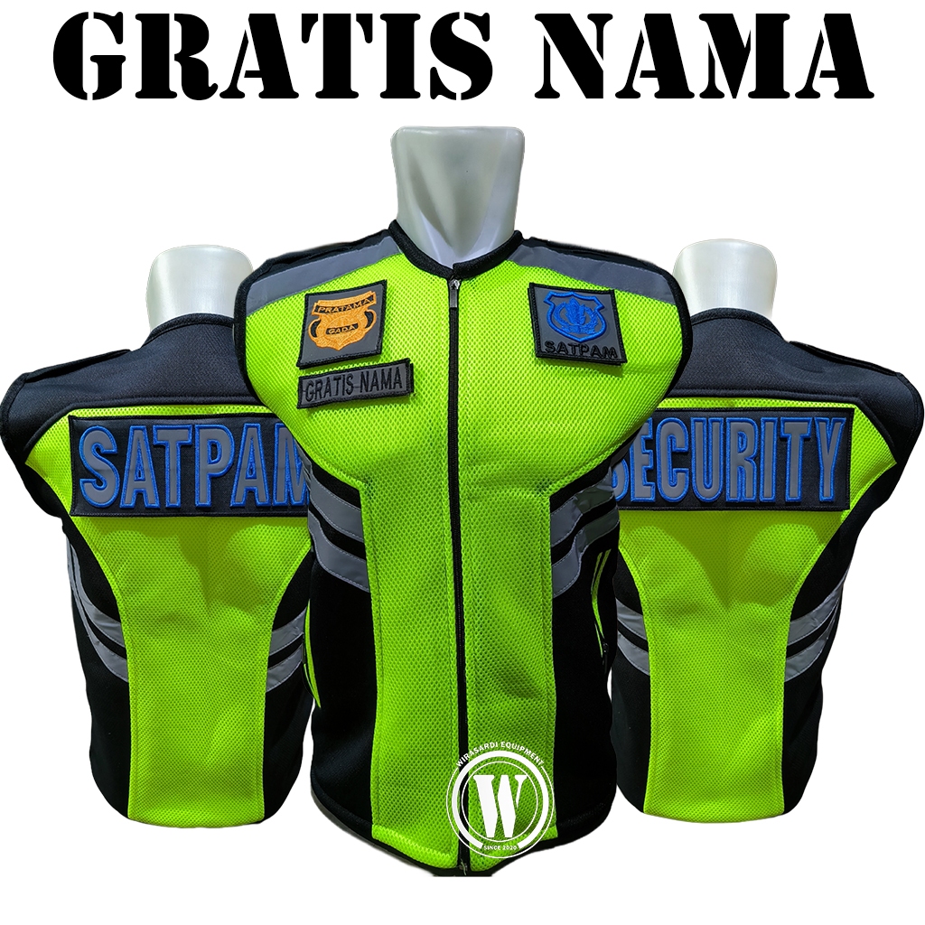 Jual Rompi Satpam Security DoubleMesh Tebal Stabilo Iga Hitam Terbaru ...