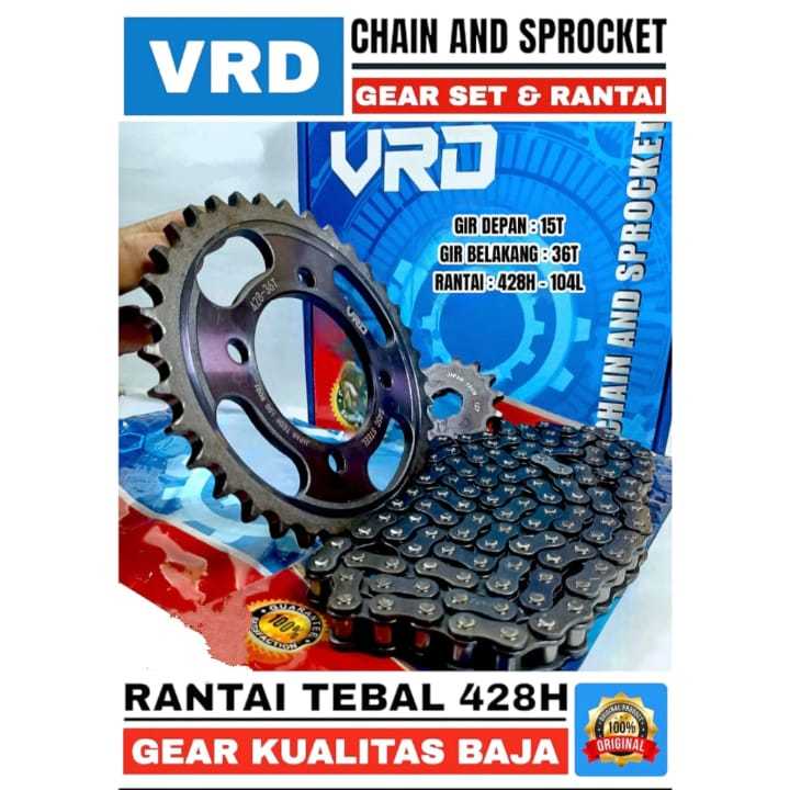 Jual GEAR GIR RANTAI SET PAKET [ VRD ] YAMAHA - JUPITER Z , VEGA R ...