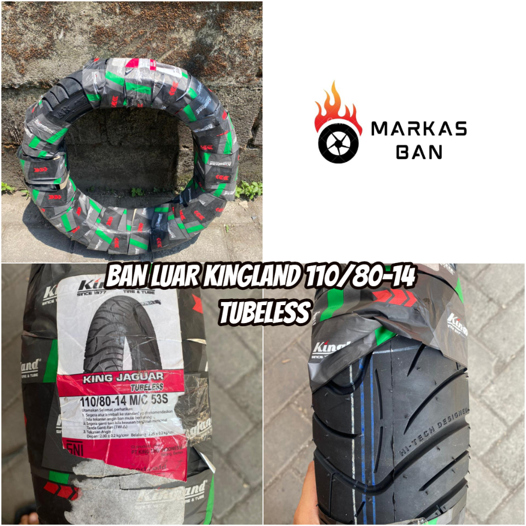 Jual BAN LUAR KINGLAND110/80-14 TUBELESS || BAN LUAR MATIC VARIO ADV ...