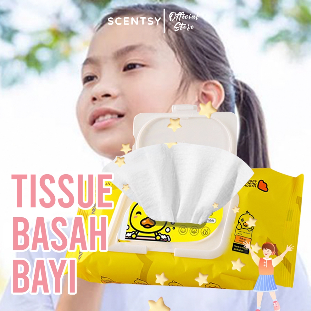 Jual SCENTSY Tissue Basah Wajah Wet Wipes 80s Tisu Basah Bayi Newborn ...