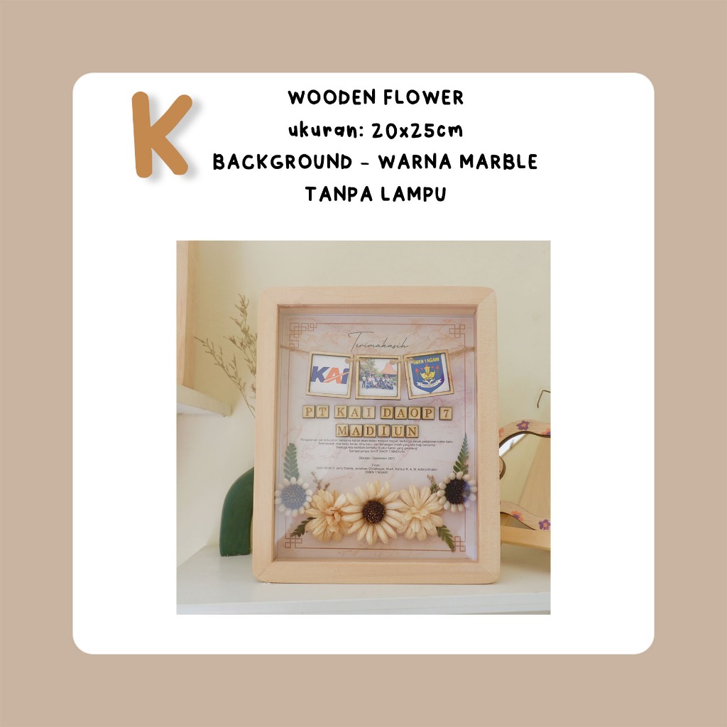 Jual kenang Kenangan untuk Perpisahan Sekolah Guru Kantor Kado Papan Figura Bunga Kado Ulang ...