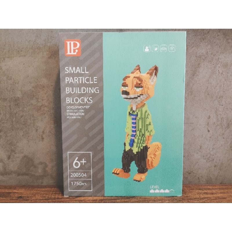 Jual LP Lego Brick Small Particle Building Blocks Fox Nick Wilde Casual ...