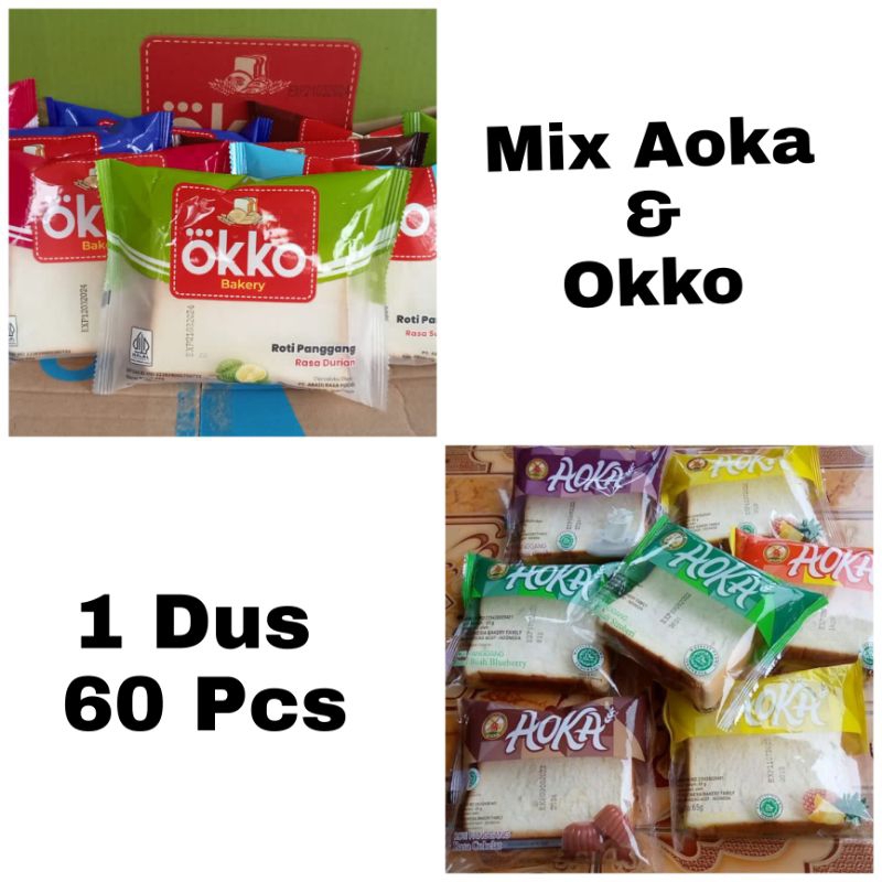 Jual AOKA ROTI PANGGANG / GULUNG 65GR, 1 DUS ISI 40, 60 PCS | Shopee ...