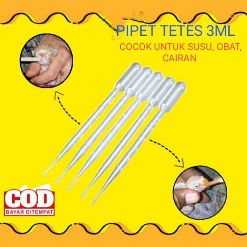 Jual Pipet Ukur Pipet Tetes Makanan Minuman Obat 3ml | Shopee Indonesia