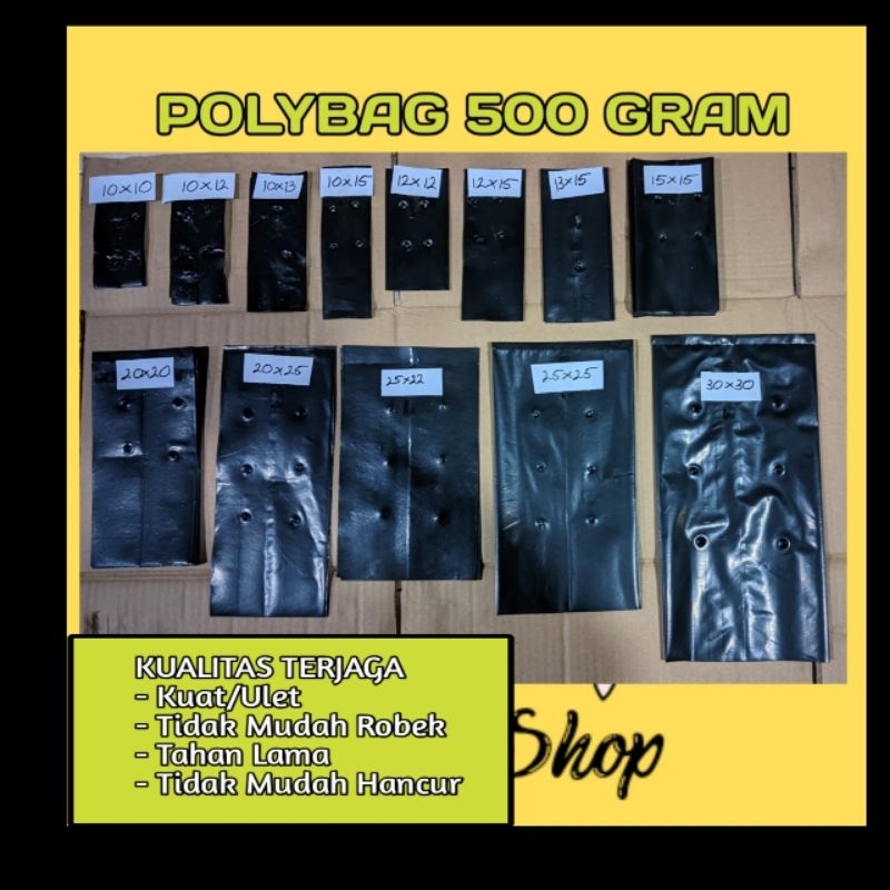 Jual Polybag tanaman Kemasan 500 grm/Polybag besar/Polybag hitam ukuran ...