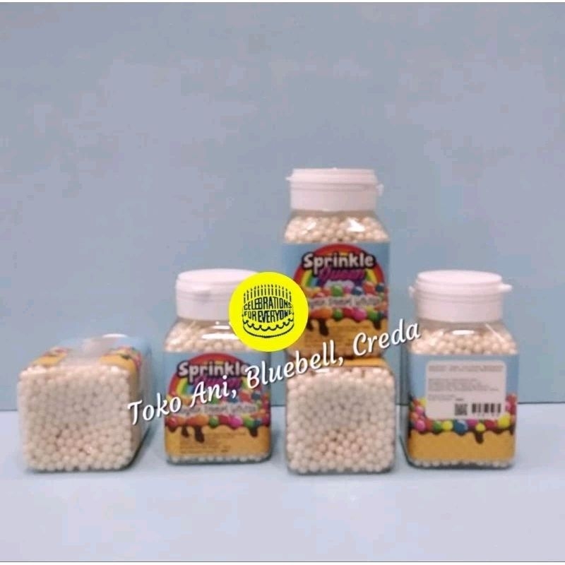 Jual Sprinkle Sugar Pearl White 4mm, Botol 100gr ( 29710-R2 ) | Shopee ...