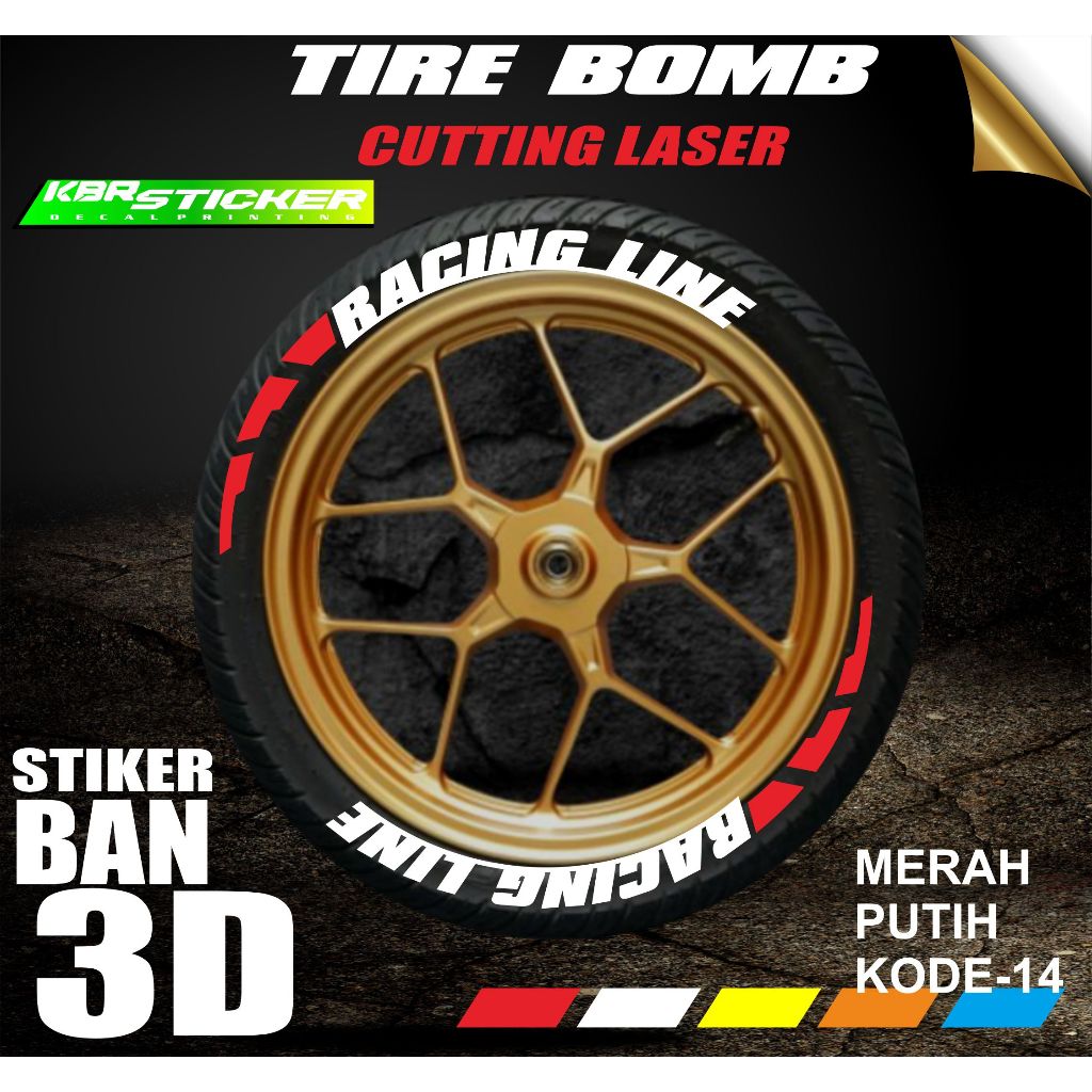 Jual Sticker Ban / Font Ban / Tire Bomb / 3D stiker ban ( RACING LINE ...
