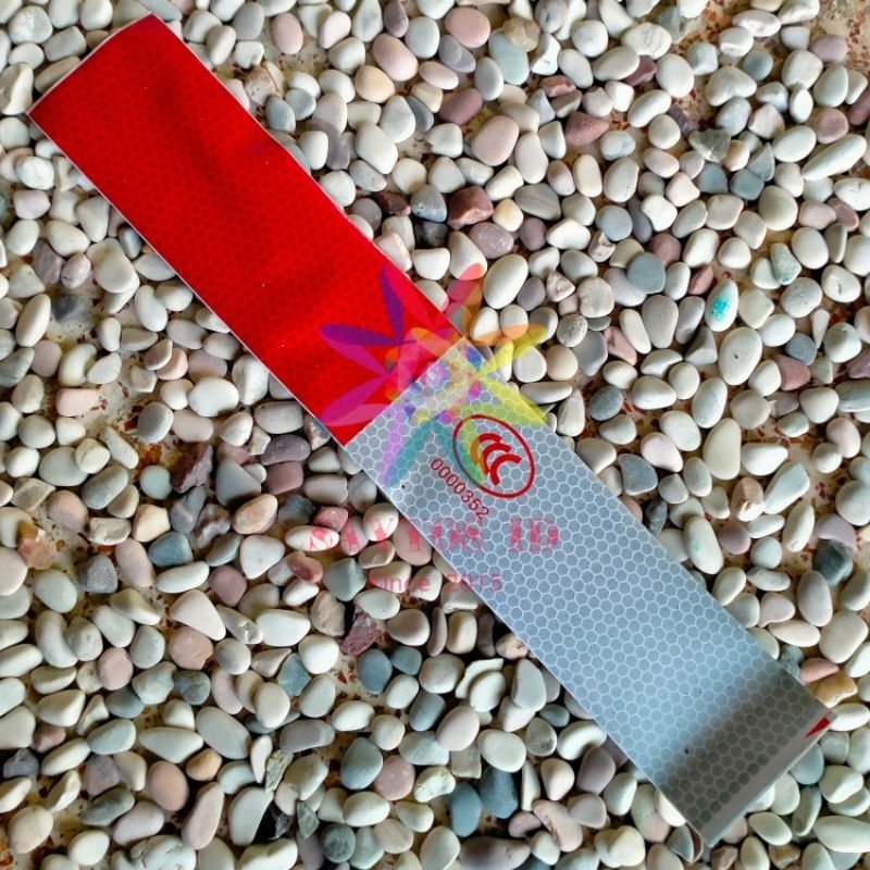 Jual Sticker Reflector Warning Sign Merah Putih Sticker Reflector ...