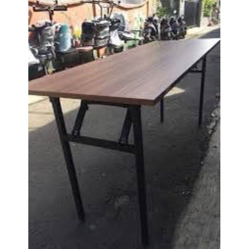 Jual meja lipat informa 150x60x75cm warna coklat | Shopee Indonesia