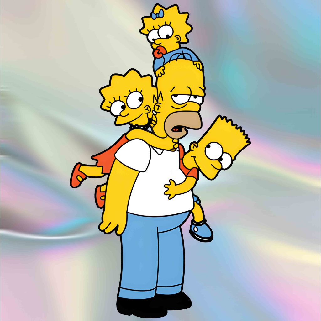 Jual SABLON STICKER DTF UKURAN 14CM TEMA THE SIMPSON | Shopee Indonesia