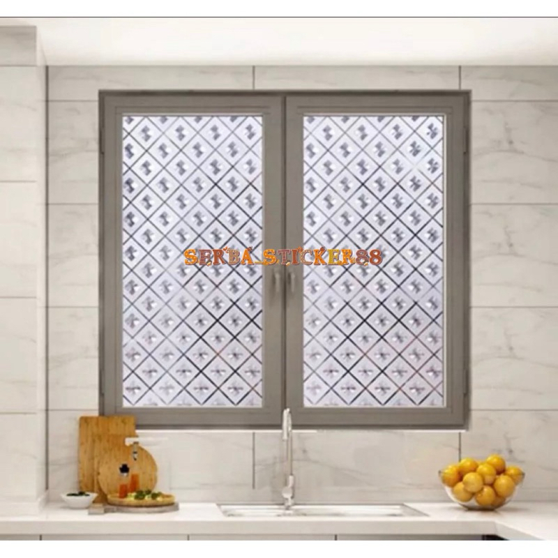 Jual Sticker Kaca Jendela Stiker Kaca Bermotif L122Cm x P25cm | Shopee ...