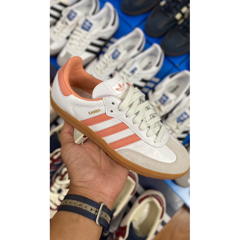 Jual Adidas Samba OG White wonder clay pink ORIGINAL | Shopee Indonesia