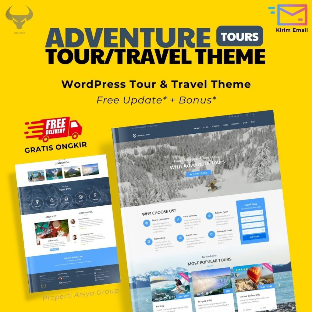 Jual Adventure Tours WordPress Tour-Travel Theme - GPL | Shopee Indonesia