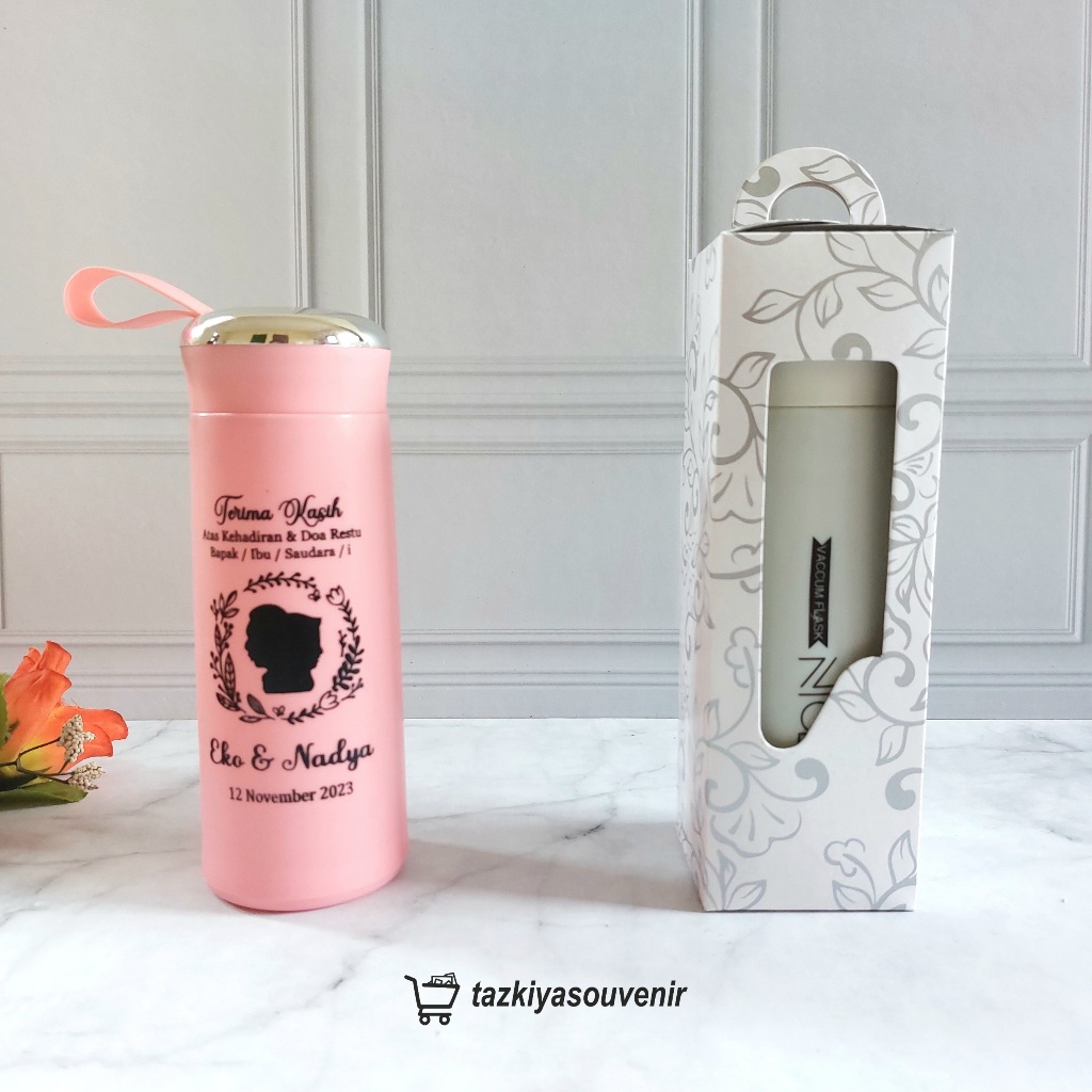 Jual Souvenir Pernikahan Tumbler Botol Nice Custom Nama | Shopee Indonesia
