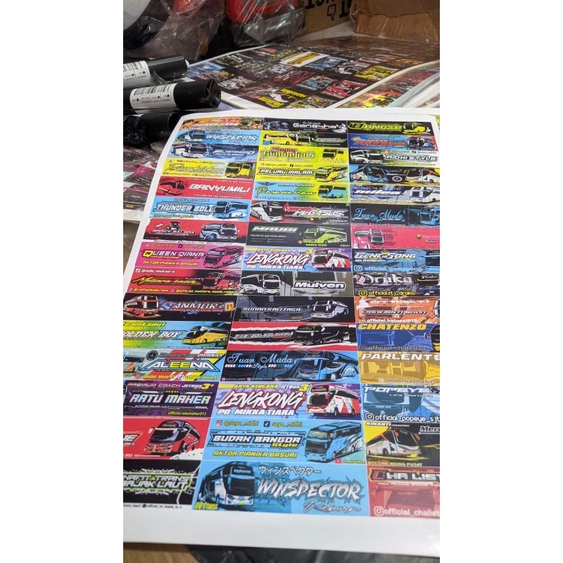 Jual STIKER BUS BASURI SPESIAL ISI 45 KOTAK/STIKER BUS BASURI SPESIAL ...