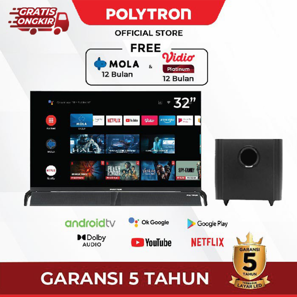 Jual SMART LED TV POLYTRON PLD 32BAG9858 + SWF 0241 Cinemax | Shopee Indonesia