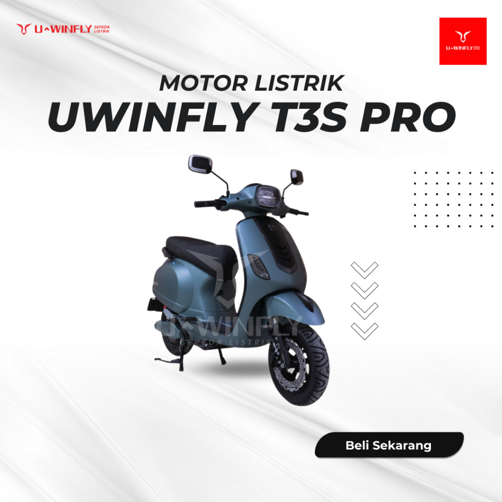 Jual Motor Listrik Uwinfly T3 s Pro/Grey/Terbaru/Bergaransi Resmi | Shopee Indonesia