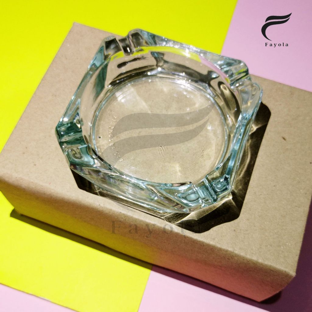 Jual ASBAK ROKOK KACA ATM45 segidelapan/ asbak rokok kaca murah / asbak ...