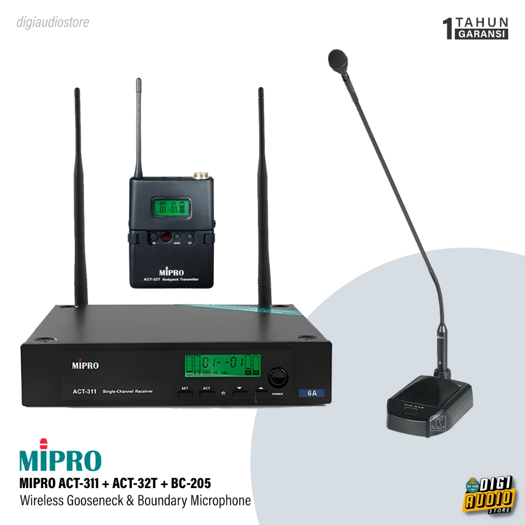 Jual Mic Wireless Podium Meja MIPRO ACT-311 Microphone Table Boundary Base & Gooseneck | Shopee ...