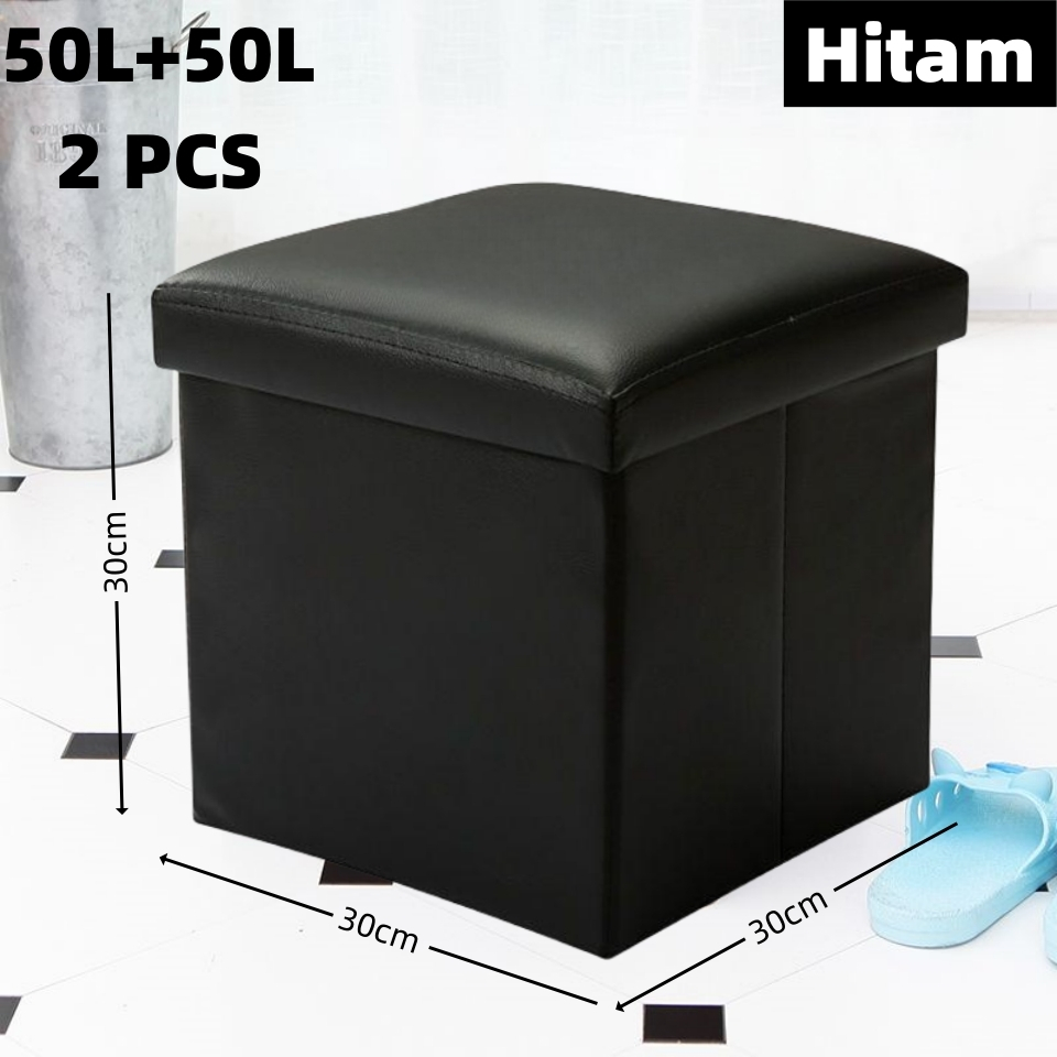 Jual Kulit tahan air Storage Box Sofa Lipat Kotak Penyimpanan Bangku ...