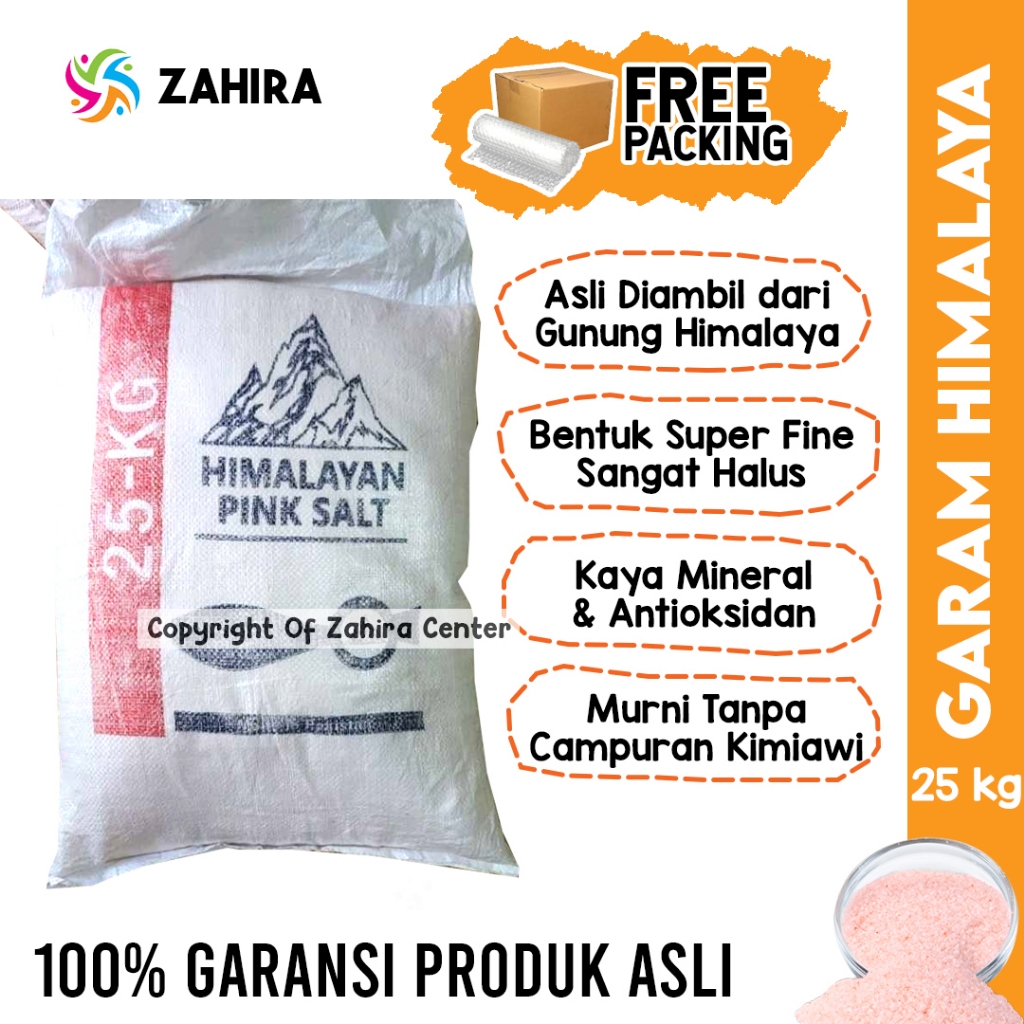 Jual GARAM HIMALAYA 25KG Kemasan Sak Karung Premium Pink Istimewa ...