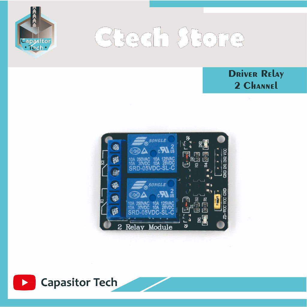 Jual Modul Driver Relay 5V 2 Channel Output 250VAC 30VDC 10A With ...