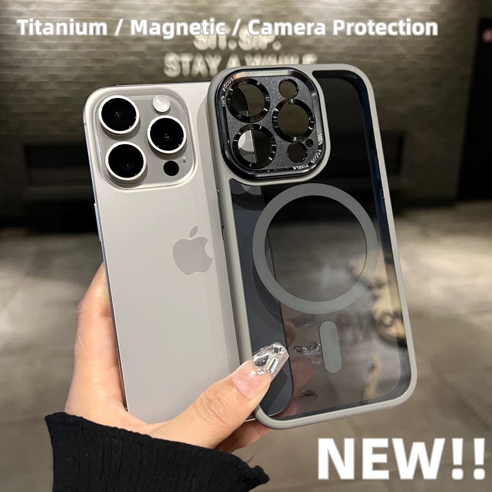 Jual Casing Handphone Magnetik Lensa Metal Warna Titanium Untuk Iphone ...