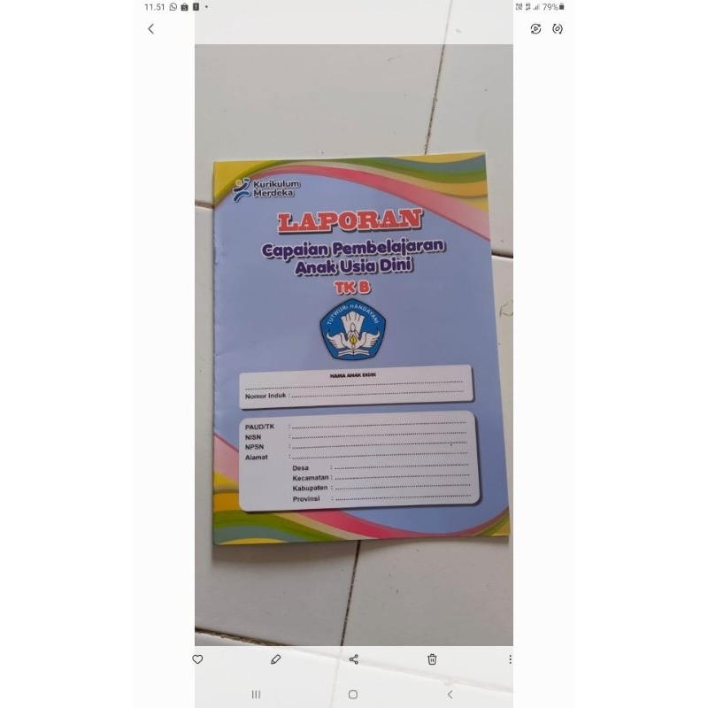 Jual buku raport TK kurikulum merdeka belajar | Shopee Indonesia