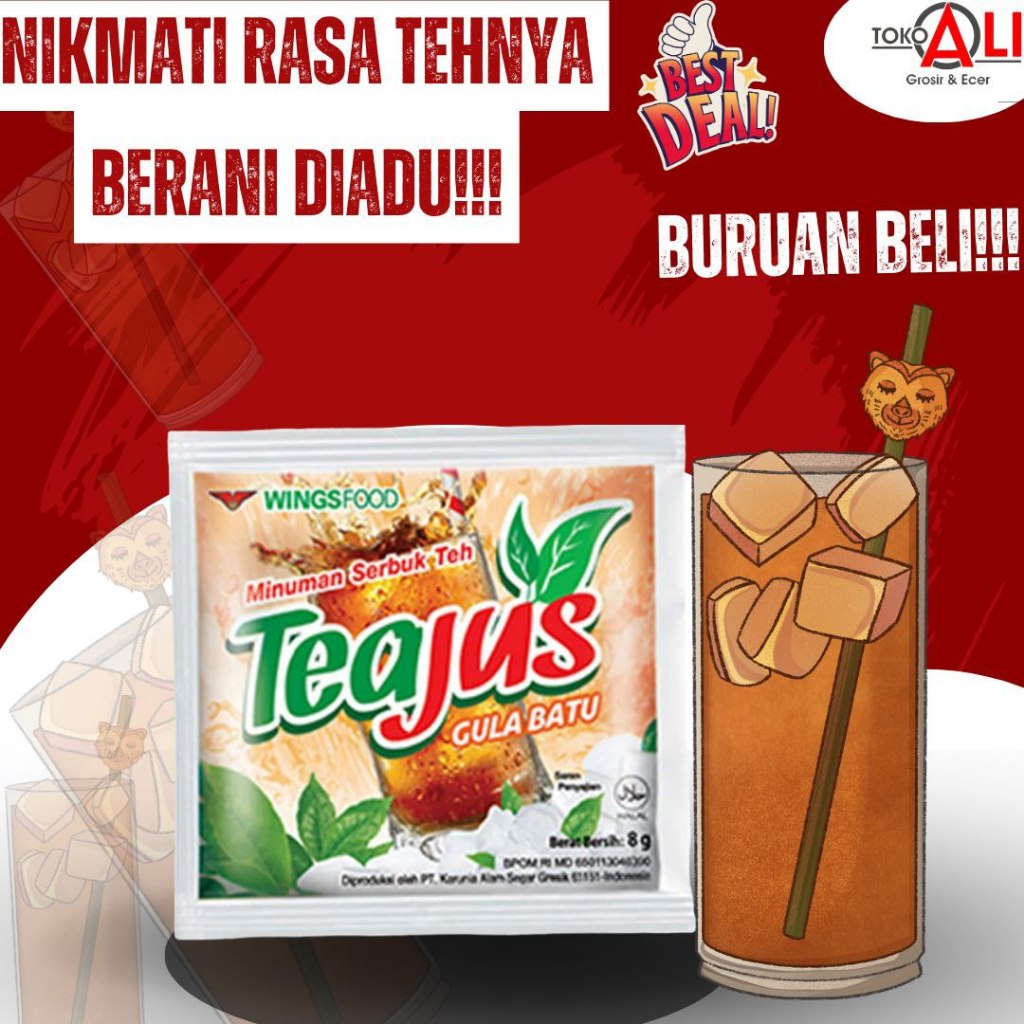 Jual Tea Jus Rasa Gula Batu/Minuman Instant | Shopee Indonesia