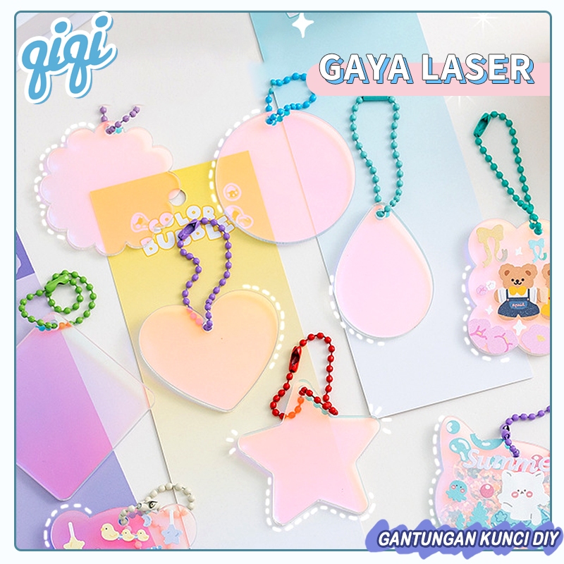 Jual diy keychain/diy gantungan kunci akrilik set/diy keychain/diy ...