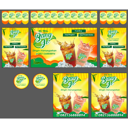 Jual spanduk banner rombong 1 paket | custom desain | custom ukuran ...