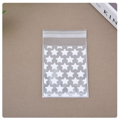 Jual [Isi 50Lbr] PLASTIK OPP MOTIF BINTANG - 8 x 10 + 3cm SEAL roti ...